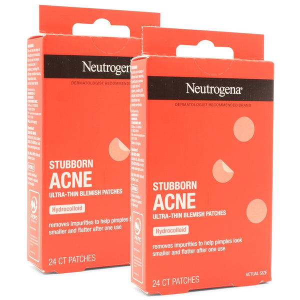 Neutrogena 48 x Stubborn Acne Ultra-Thin Blemish Patches (2 x 24-Pack ...