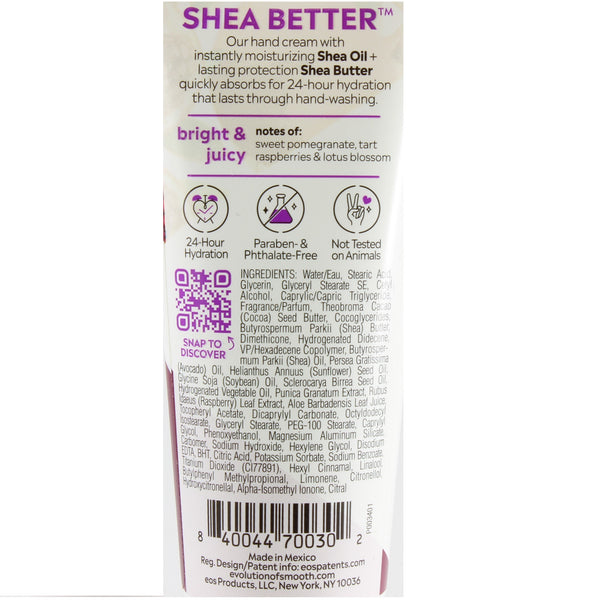 Eos 74mL Pomegranate Raspberry Shea Better Moisturising Hand Cream ...