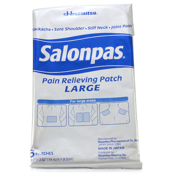 Salonpas 6 x Large Patch New Formula for Pain Relief 14.4 x 9.2 cm ...