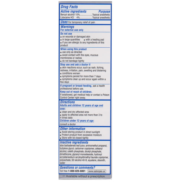 Salonpas 85mL Lidocaine Plus 4% Pain Relieving Cream – Skincare Australia